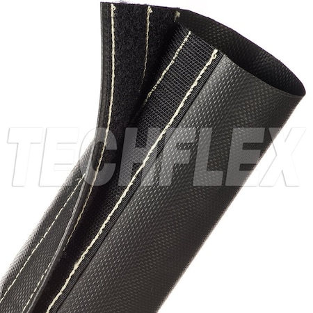 Techflex Cable Wrap, 2-1/2 in Inside Dia., 25 ft, Black DWT2.50BK | Zoro