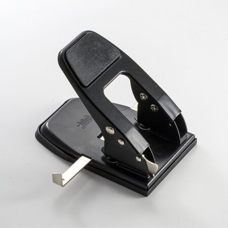 Officemate Heavy Duty Paper Punch, Two Hole, Blk 90082 | Zoro
