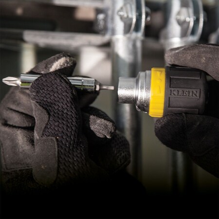 Klein Tools Multi-Bit Ratcheting Screwdriver, 6-in-1, Stubby, Ph, Sl ...