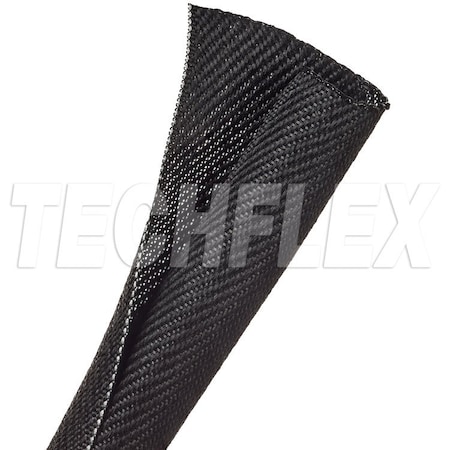 Techflex Braided Cable Wrap, 3/4 in Inside Dia., Polyester, Black ...