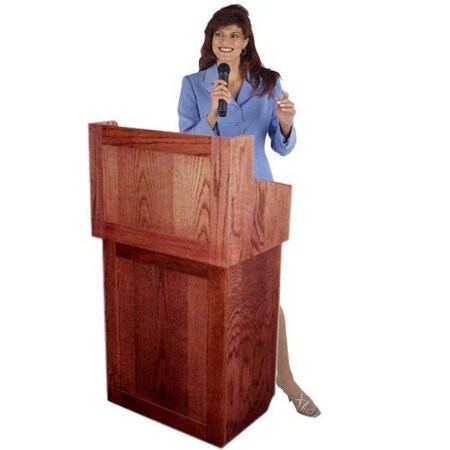 Amplivox Sound Systems Lectern, Oak, 63x22x14 In SN3010-OK | Zoro