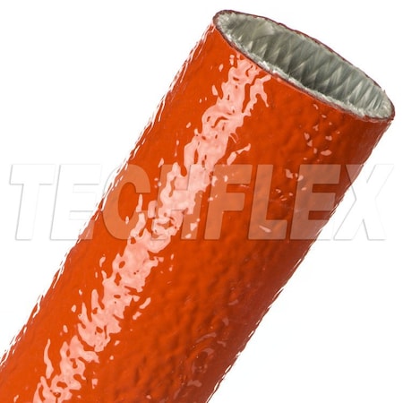 Techflex Braided Cable Sleeve, 2 in Inside Dia., 25 ft, Fiberglass, Red ...