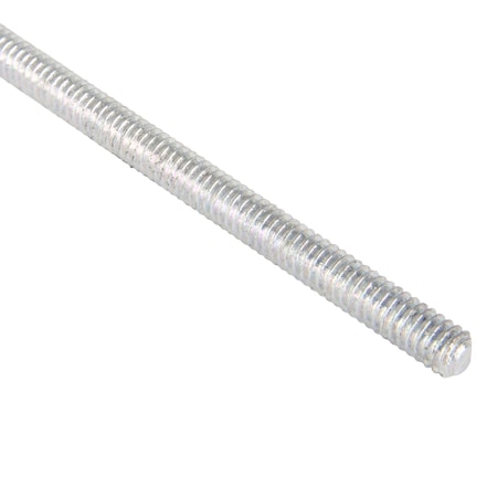Zoro Select Fully Threaded Rod, 1/4"-20, 10 ft, Steel, Grade A, Zinc ...