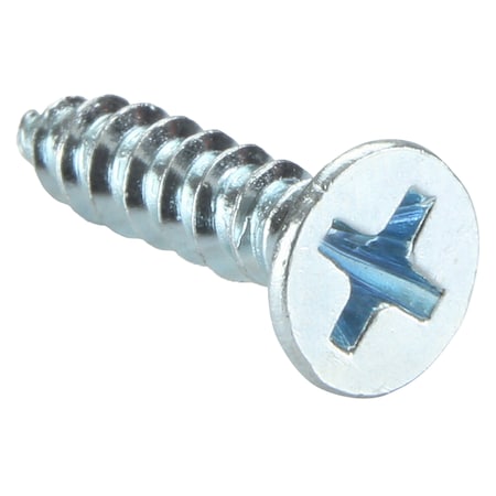 Zoro Select Wood Screw, #8, 3/4 in, Zinc Plated Steel Flat Head ...