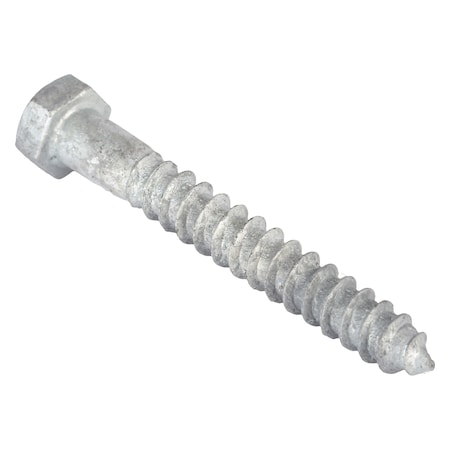 Zoro Select Lag Screw, 3/8 in, 3 in, Steel, Hot Dipped Galvanized Hex ...