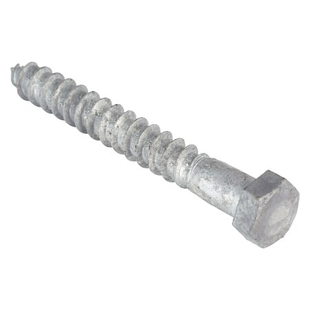 Zoro Select Lag Screw, 3/8 in, 3 in, Steel, Hot Dipped Galvanized Hex ...
