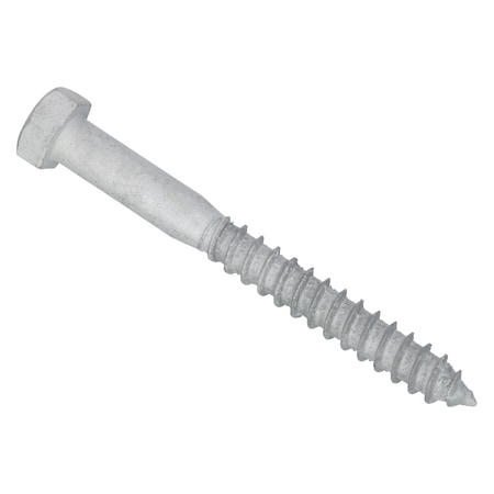 Zoro Select Lag Screw, 3/8 in, 3-1/2 in, Steel, Hot Dipped Galvanized ...