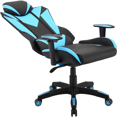 Hanover Commando Ergonomic High-Back Gaming Chair, Black and Electric ...