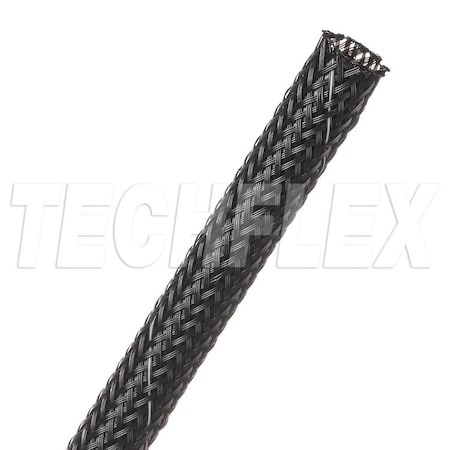 Techflex Braided Cable Sleeve, 3/8 in Inside Dia., 5/8 in Max Bundle Dia., 125 ft, Black; White ...