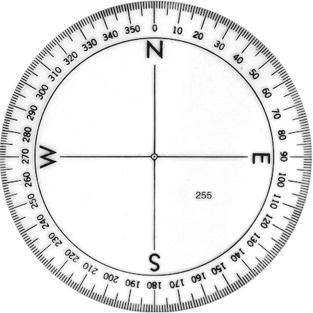 Westcott Protractors, 3 1/2" 360 Protractor 255 | Zoro