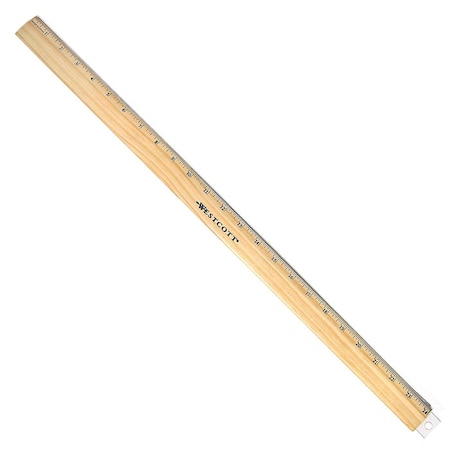 Westcott Rulers, 24" Office Ruler - Hang Tab, Single Bevel, Metal Edge ...
