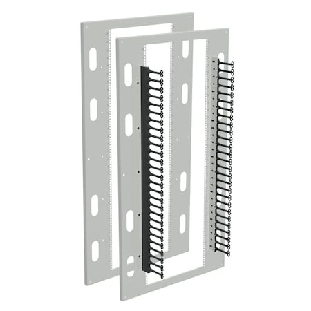 Nvent Hoffman Seismic Rack Panel Kit, fits 90.00x36.00, Lt Gray, Steel ...