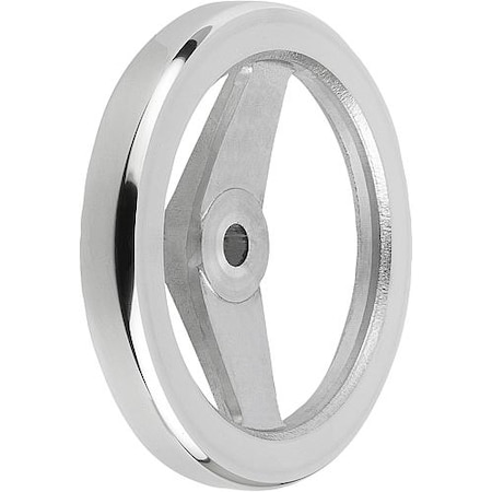 Kipp 2-Spoke Handwheel, Aluminum, Diameter D1= 250 mm, Bore Dia. D2= 26 ...