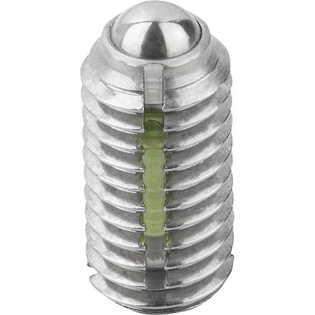 Kipp Spring Plunger Heavy Spring Force, Long-Lok D=M16 L=24, Stainless ...