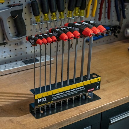 Klein Tools 10 Piece SAE T-Shape Hex Key Set, JTH910E JTH910E | Zoro