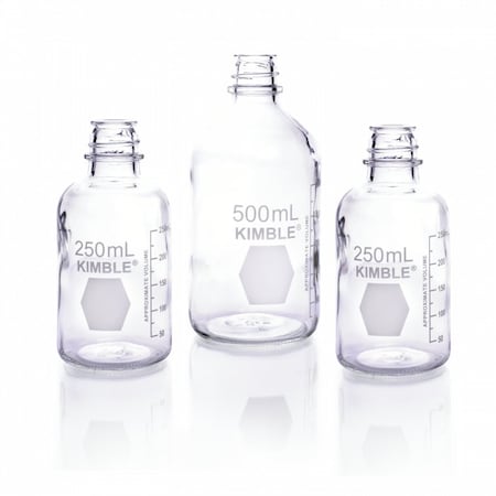 Kimble Chase Graduated Storage/Media Bottle Onl, PK12 61110A-1000 | Zoro