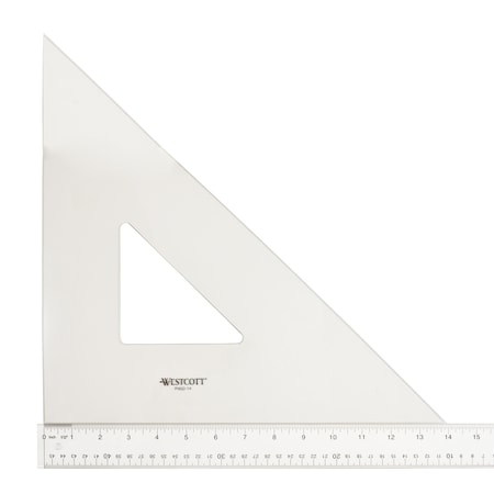 Westcott Triangles, 14" Professional Triangle-45/90 P450-14 | Zoro