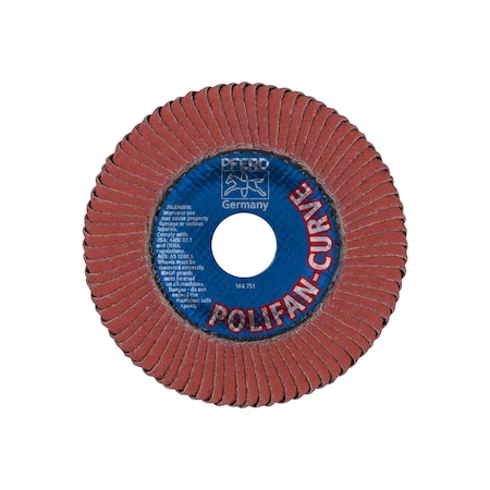 Pferd 4-1/2" x 5/8-11 Thd. POLIFAN® Flap Disc - A SGP CURVE STEELOX, Aluminum oxide, 40 Grit ...