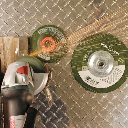 Rex Cut Sigma Green Grinding Wheel, 4-1/2 x 7/8", 36 Grit 730000 | Zoro