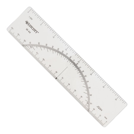 Westcott Protractors, 6" Protractor Ruler W-44 | Zoro