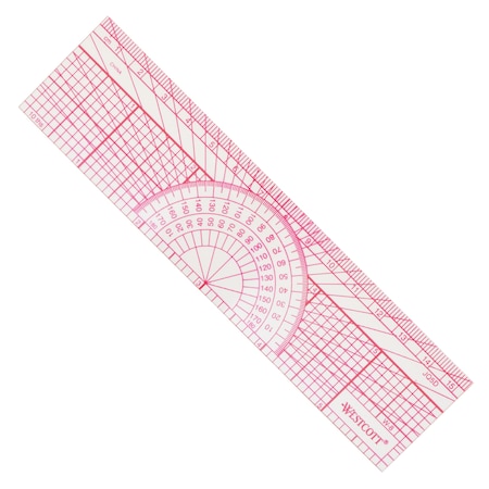 Westcott Protractors, 6" Engineers' Protractor Ruler W-8 | Zoro