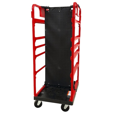 Effizient 23 in Peg-board Cart, 2 swivel casters w/brake, 2 swivel ...
