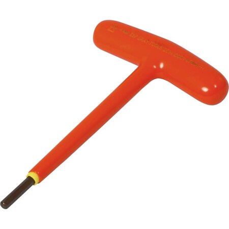 Gray Tools 4mm T-handle S2 Hex Key, 1000V Insulated 67604-I | Zoro