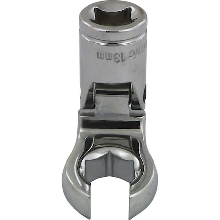 Dynamic Tools 3/8"Dr Metric 13mm Flex Head, Crow Foot Flare Nut Socket ...