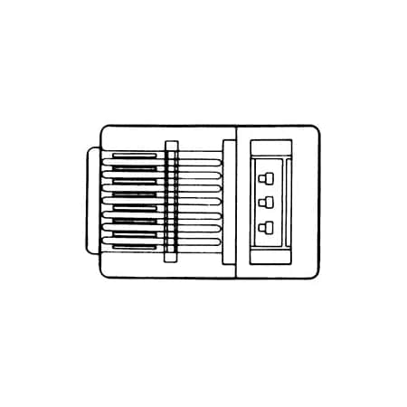 Allen Tel Shielded Modular 6 Contact-6 Position Plug for Round Cord ...