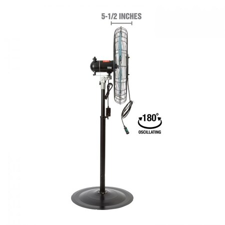 Oemtools 30" Oscillating Pedestal Misting Fan 23979 | Zoro