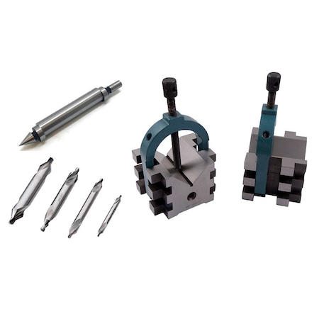 Hhip HHIP 2.5" V-Block, 3/8 Edge & Center Finder & 4 Piece Center ...