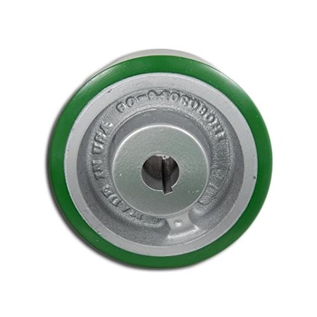 Casterhq 6"x3" Polyurethane on Steel Keyed Drive Wheel, 14mm Bore ...