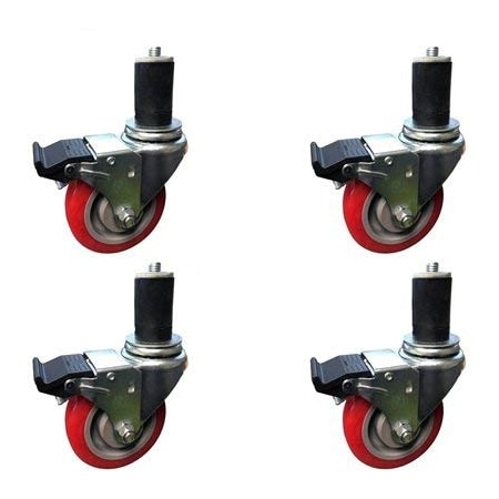 Casterhq 5" Caster Wheel Set for Commercial Kitchen PREP Tables, Total ...