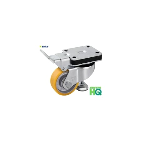 Casterhq 4"x1-9/16" Wheel, Blickle Leveling Caster W/ Fixed Position ...