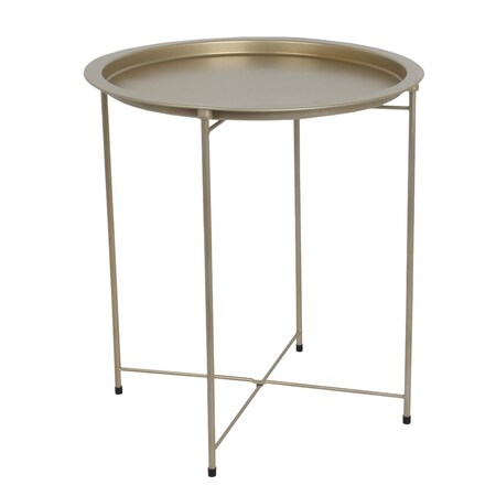 Home Basics Home Basics Foldable Round Multi-Purpose Side Accent Metal ...