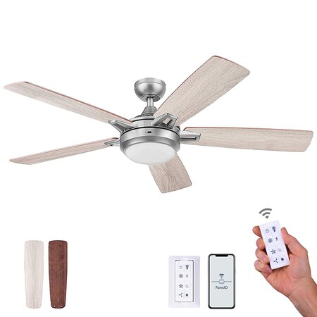 Prominence Home Lorelai, 52 in. Smart Ceiling Fan with Light & Remote ...