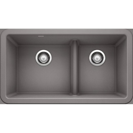 Blanco Ikon Silgranit 33" Apron-Front Farmhouse Kitchen Sink with Low ...