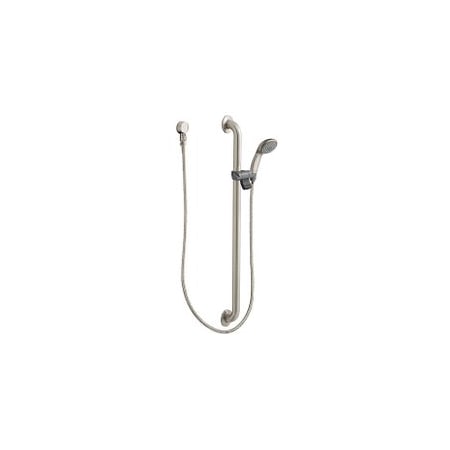 Moen Slide Bar/Grab Bar Shower Classic Brushed Nickel 52236GBM15CBN | Zoro