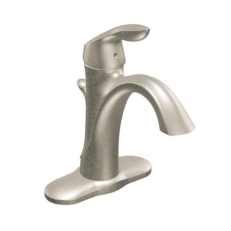 Moen One-Handle Bathroom Faucet Brushed Nickel 6400BN | Zoro