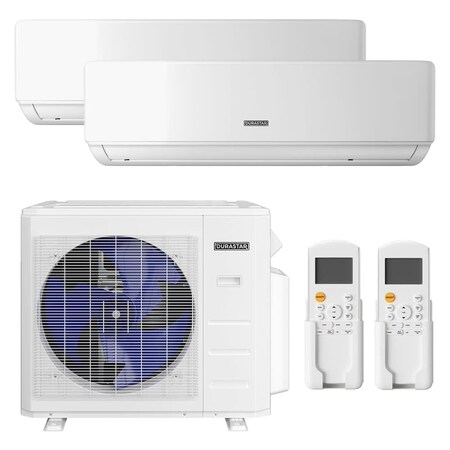 Durastar 36000 BTU Cooling / 36000 BTU Heating Dual Zone Mini Split ...