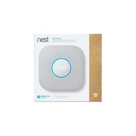 Google Nest Nest Protect Hardwired Smoke and Carbon Monoxide Alarm, 2nd ...