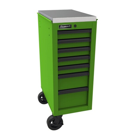 Homak 14 1/2in RS Pro 7-Drawer Side Cabinet - Lime Green LG08014070 | Zoro
