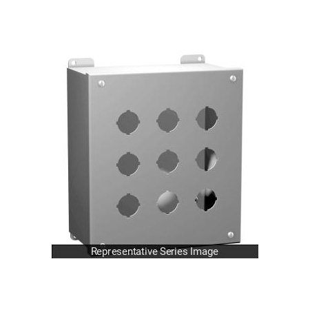 Hammond Pushbutton Enclosure, Extra Deep, 4 PB x 30.5mm, Steel/Gray ...