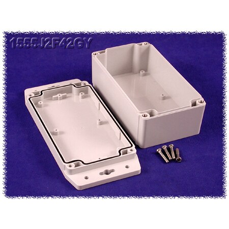 Hammond Screws Electrical Enclosures, 6.3 in H, 2.44 in D, 3.6 in W, 4 ...