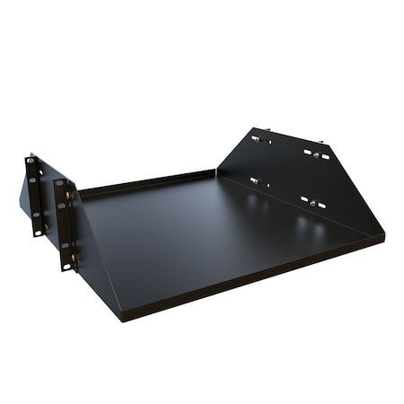 Hammond 3U Dual-Channel Solid Shelf - 19" dp - 300 lbs Rated DNRMU19BK1 ...