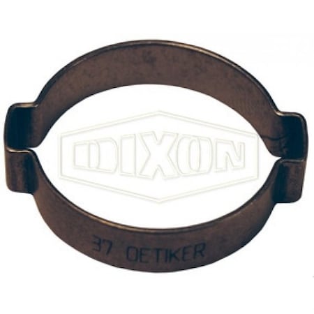 Dixon Double Ear Pinch-On Clamp, 9/16 in Nominal, 0.492 Closed dia x 0. ...