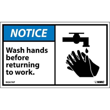 Nmc NOTICE, WASH HANDS BEFORE, NGA7AP NGA7AP | Zoro