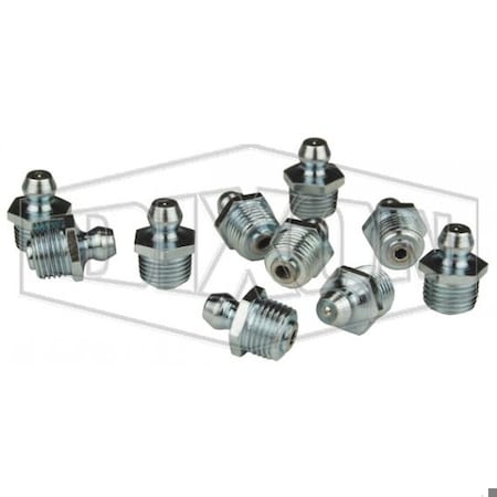 Dixon Straight Grease Whip Zerk Ball Check, 1/8-27 NPT Thread, 0.66 in ...