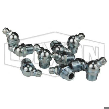 Dixon 45Deg Grease Whip Zerk Ball Check, 1/8-27 NPT Thread, 0.86 in OAL ...