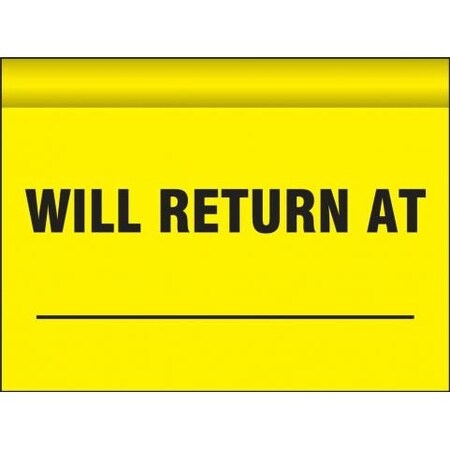 Accuform HANGING DOORWAY SIGN WILL RETURN AT HSK527 HSK527 | Zoro